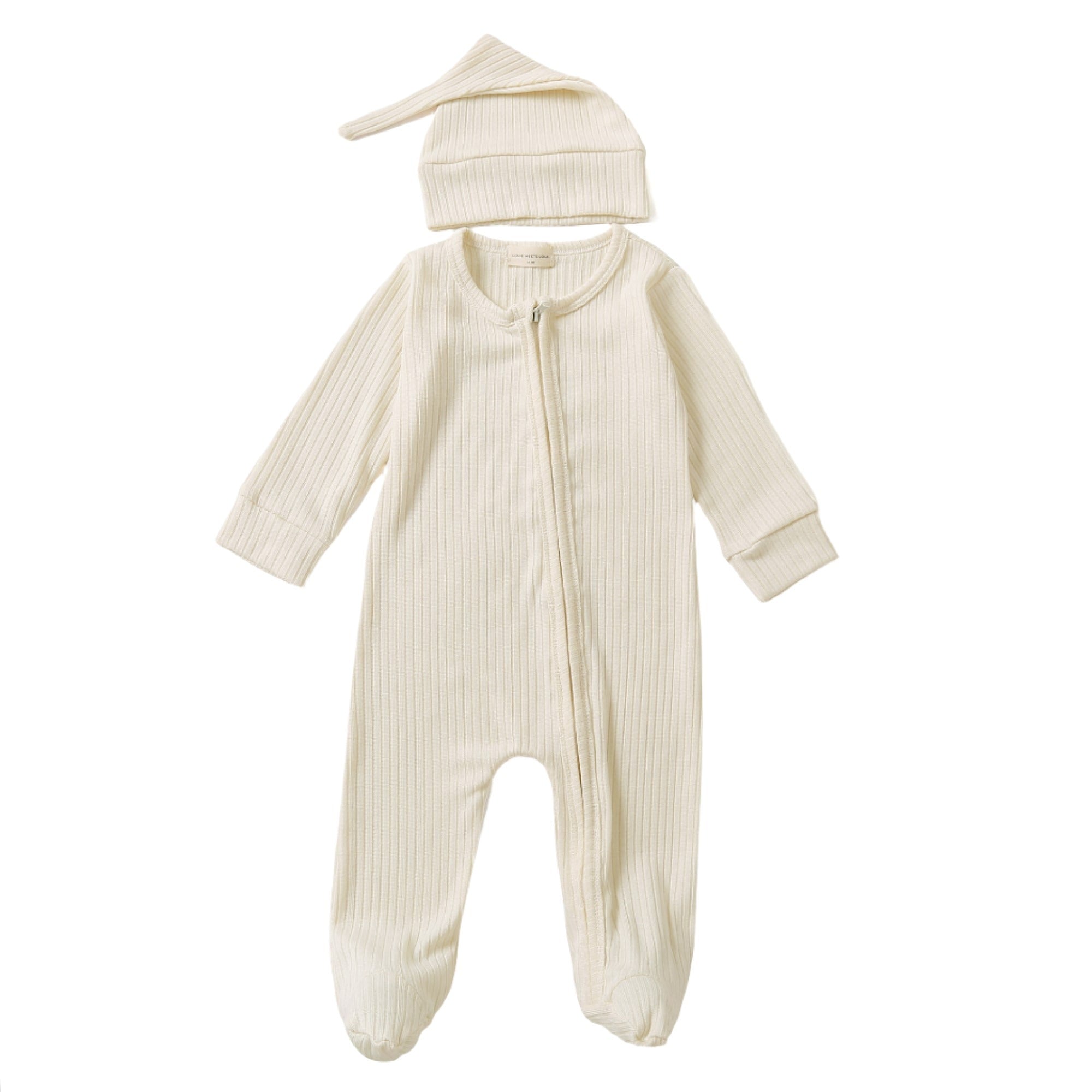 Ribbed Baby Zip Grow Suit - Baby Clothing at Louie Meets Lola